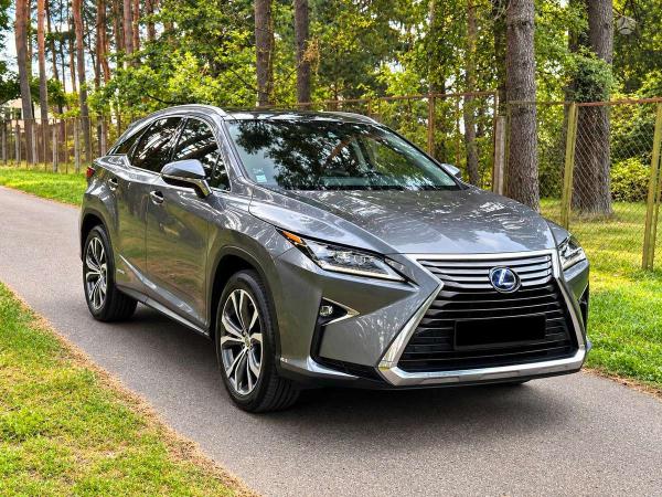 Grey Lexus RX 450h 2018 in Vilnius, with an engine capacity of 3.46 L and mileage of 220 thousand km for 27500 €, photo 1 on AUTOMOTO.COM.LV