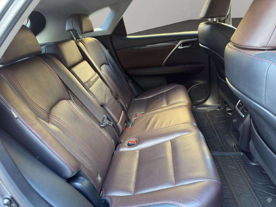 Pelēks Lexus RX 450h 2018 Viļņa, ar dzinēja tilpumu 3.46 L un nobraukumu 90 tūkst. km par 29900 €, foto 13 vietnē AUTOMOTO.COM.LV
