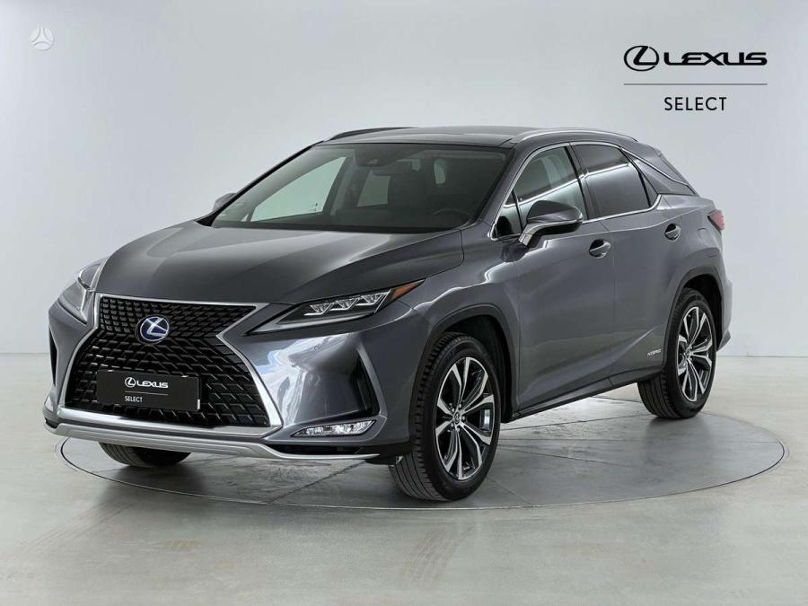 Pelēks Lexus RX 450h 2021 Viļņa, ar dzinēja tilpumu 3.46 L un nobraukumu 65 tūkst. km par 45900 €, foto 1 vietnē AUTOMOTO.COM.LV