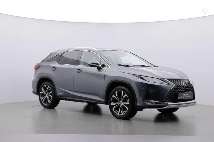 Grey Lexus RX 450h 2022 in Vilnius, with an engine capacity of 3.46 L and mileage of 104 thousand km for 40900 €, photo 19 on AUTOMOTO.COM.LV
