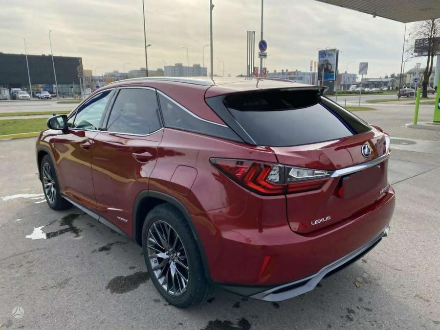 Sarkans Lexus RX 450h 2018 Kauņa, ar dzinēja tilpumu 3.46 L un nobraukumu 256 tūkst. km par 29500 €, foto 3 vietnē AUTOMOTO.COM.LV