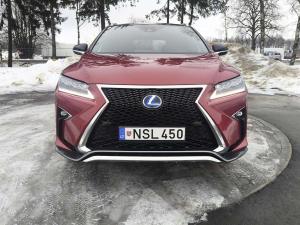 Red Lexus RX 450h 2019 in Vilnius, with an engine capacity of 3.46 L and mileage of 148 thousand km for 33850 €, photo 2 on AUTOMOTO.COM.LV