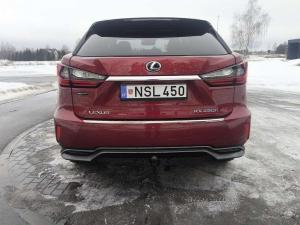 Red Lexus RX 450h 2019 in Vilnius, with an engine capacity of 3.46 L and mileage of 148 thousand km for 33850 €, photo 6 on AUTOMOTO.COM.LV