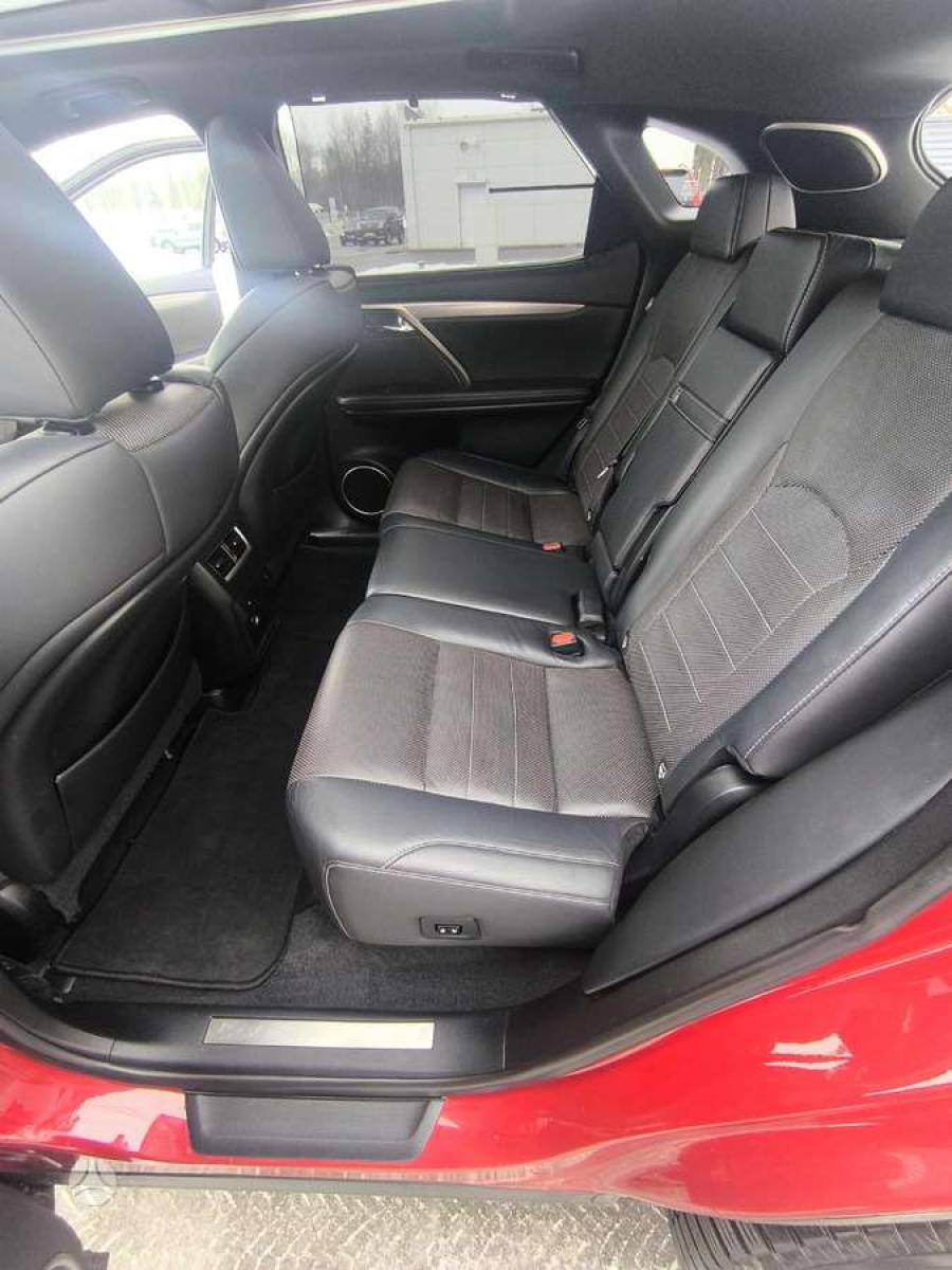 Red Lexus RX 450h 2019 in Vilnius, with an engine capacity of 3.46 L and mileage of 148 thousand km for 33850 €, photo 22 on AUTOMOTO.COM.LV