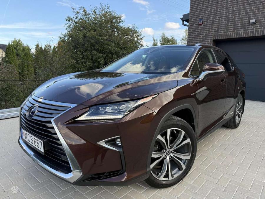 Red Lexus RX 450h 2019 in Vilnius, with an engine capacity of 3.46 L and mileage of 58 thousand km for 29950 €, photo 1 on AUTOMOTO.COM.LV