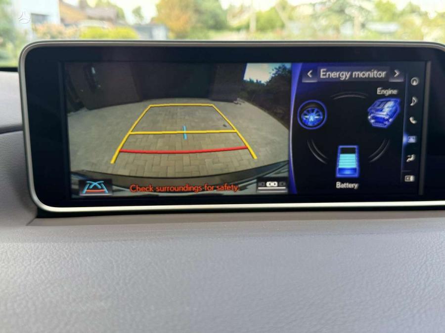 Red Lexus RX 450h 2019 in Vilnius, with an engine capacity of 3.46 L and mileage of 58 thousand km for 29950 €, photo 26 on AUTOMOTO.COM.LV