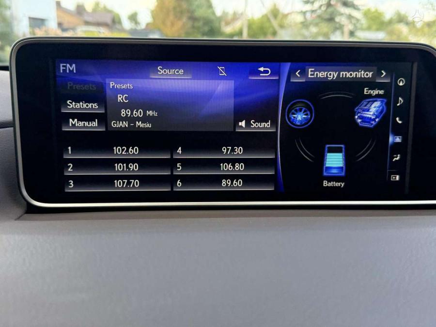 Red Lexus RX 450h 2019 in Vilnius, with an engine capacity of 3.46 L and mileage of 58 thousand km for 29950 €, photo 28 on AUTOMOTO.COM.LV