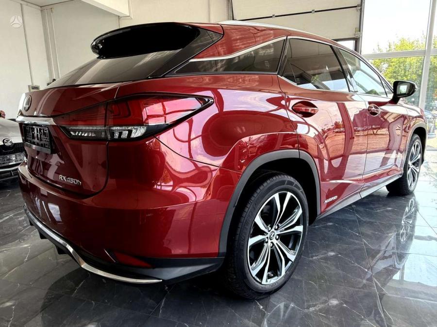 Red Lexus RX 450h 2021 in Panevezys, with an engine capacity of 3.50 L and mileage of 44 thousand km for 39900 €, photo 9 on AUTOMOTO.COM.LV