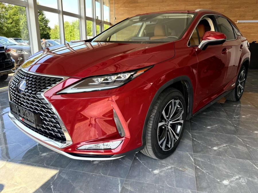 Red Lexus RX 450h 2021 in Panevezys, with an engine capacity of 3.50 L and mileage of 44 thousand km for 39900 €, photo 12 on AUTOMOTO.COM.LV