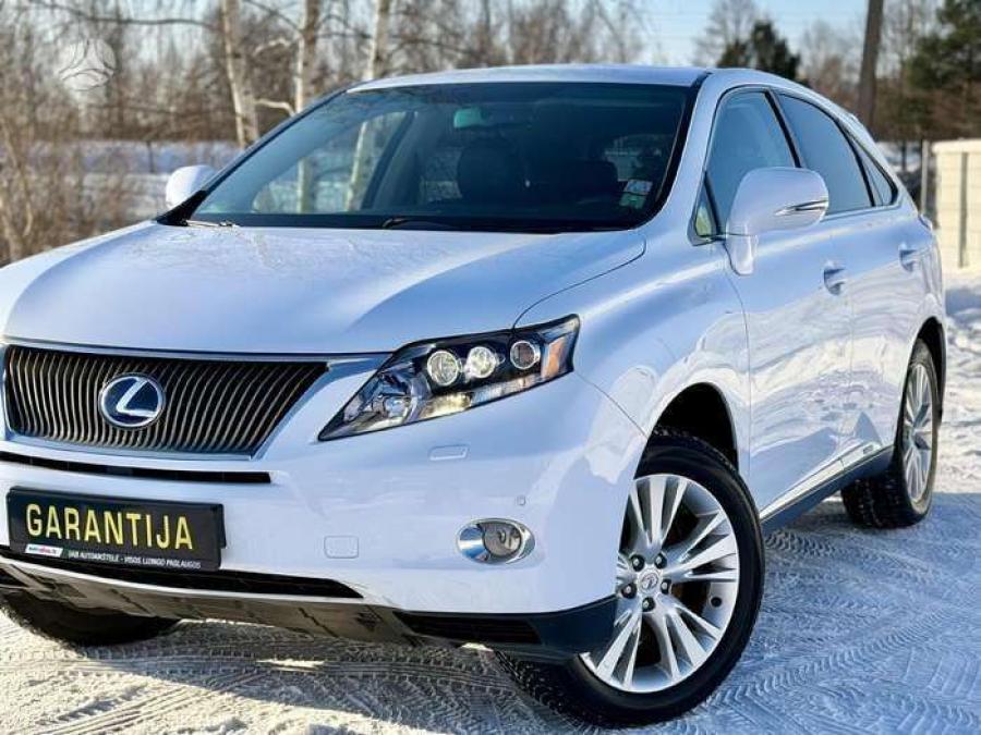 White Lexus RX 450h 2012 in Siauliai, with an engine capacity of 3.46 L and mileage of 289 thousand km for 14199 €, photo 16 on AUTOMOTO.COM.LV