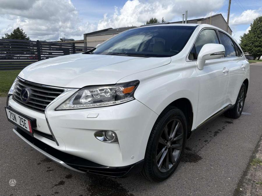 White Lexus RX 450h 2012 in Vilnius, with an engine capacity of 3.46 L and mileage of 263 thousand km for 14300 €, photo 6 on AUTOMOTO.COM.LV