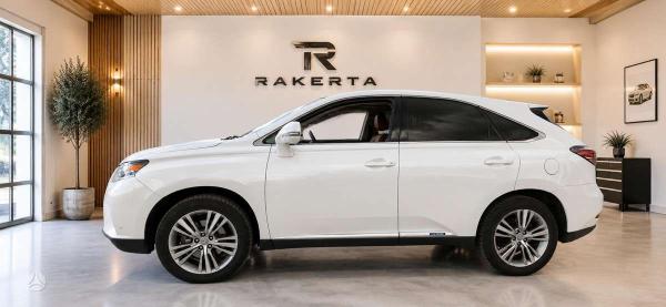 White Lexus RX 450h 2015 in Vilnius, with an engine capacity of 3.46 L and mileage of 170 thousand km for 19800 €, photo 5 on AUTOMOTO.COM.LV