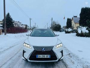 White Lexus RX 450h 2016 in Vilnius, with an engine capacity of 3.46 L and mileage of 184 thousand km for 24800 €, photo 7 on AUTOMOTO.COM.LV