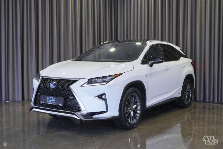 White Lexus RX 450h 2016 in Marijampole, with an engine capacity of 3.50 L and mileage of 103 thousand km for 33350 €, photo 6 on AUTOMOTO.COM.LV