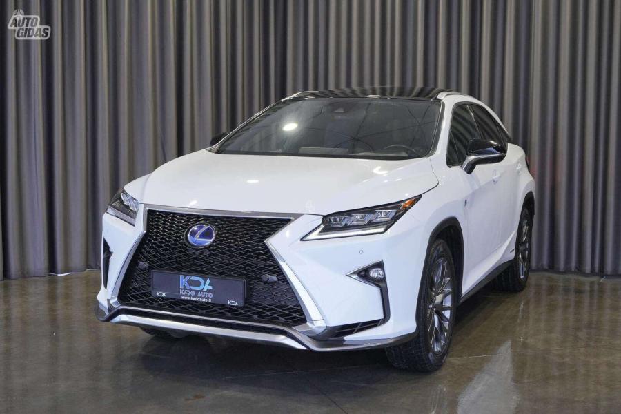 White Lexus RX 450h 2016 in Marijampole, with an engine capacity of 3.50 L and mileage of 103 thousand km for 32250 €, photo 5 on AUTOMOTO.COM.LV