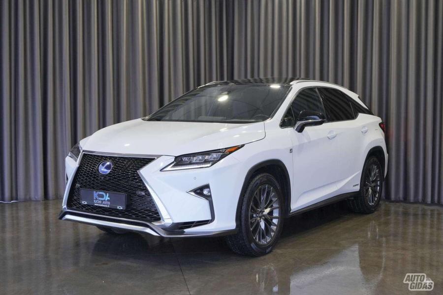 White Lexus RX 450h 2016 in Marijampole, with an engine capacity of 3.50 L and mileage of 103 thousand km for 32250 €, photo 6 on AUTOMOTO.COM.LV