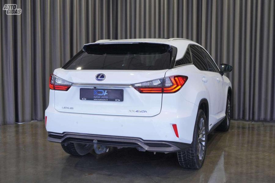 White Lexus RX 450h 2016 in Marijampole, with an engine capacity of 3.50 L and mileage of 103 thousand km for 32250 €, photo 13 on AUTOMOTO.COM.LV