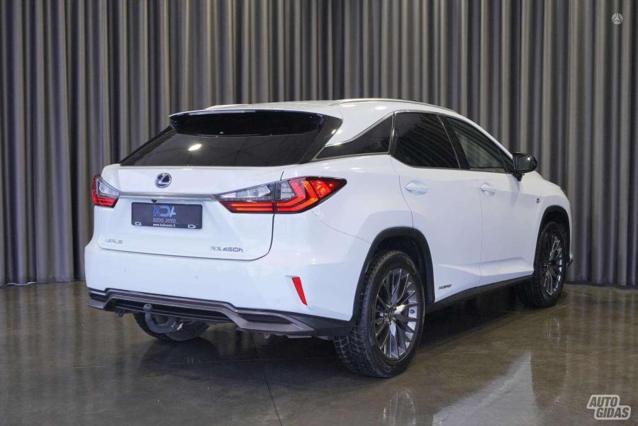 White Lexus RX 450h 2016 in Marijampole, with an engine capacity of 3.50 L and mileage of 103 thousand km for 32250 €, photo 14 on AUTOMOTO.COM.LV