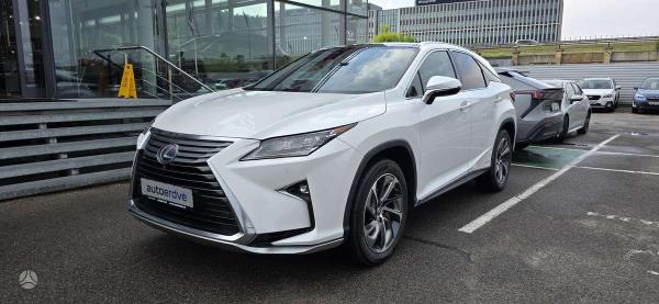 White Lexus RX 450h 2016 in Vilnius, with an engine capacity of 3.46 L and mileage of 119 thousand km for 31480 €, photo 2 on AUTOMOTO.COM.LV
