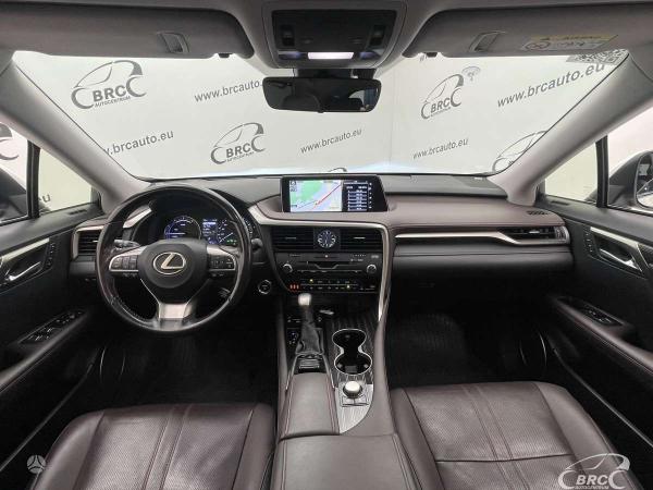 White Lexus RX 450h 2017 in Vilnius, with an engine capacity of 3.46 L and mileage of 133 thousand km for 30900 €, photo 4 on AUTOMOTO.COM.LV
