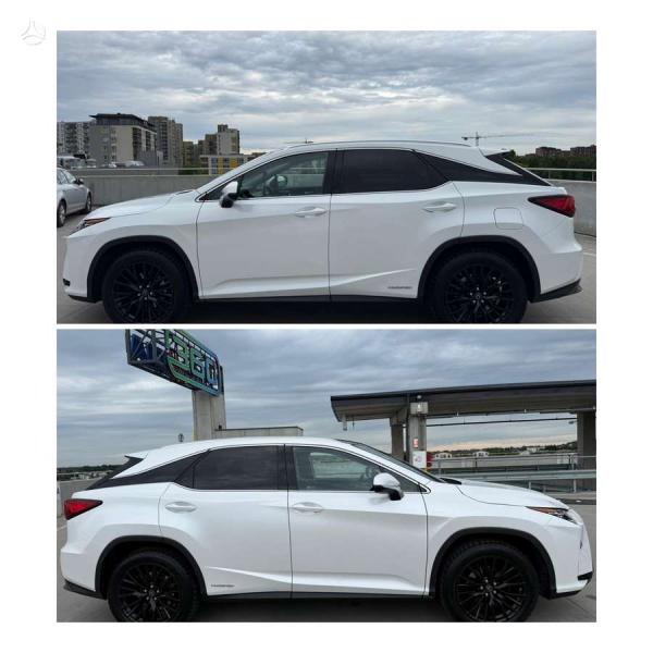White Lexus RX 450h 2017 in Vilnius, with an engine capacity of 3.46 L and mileage of 93 thousand km for 30300 €, photo 7 on AUTOMOTO.COM.LV