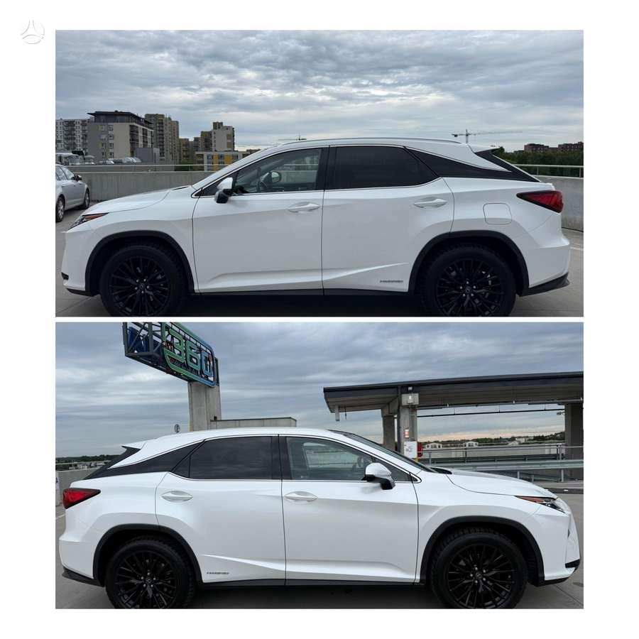 White Lexus RX 450h 2017 in Vilnius, with an engine capacity of 3.46 L and mileage of 93 thousand km for 30300 €, photo 8 on AUTOMOTO.COM.LV