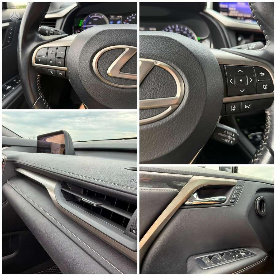 White Lexus RX 450h 2017 in Vilnius, with an engine capacity of 3.46 L and mileage of 93 thousand km for 30300 €, photo 25 on AUTOMOTO.COM.LV