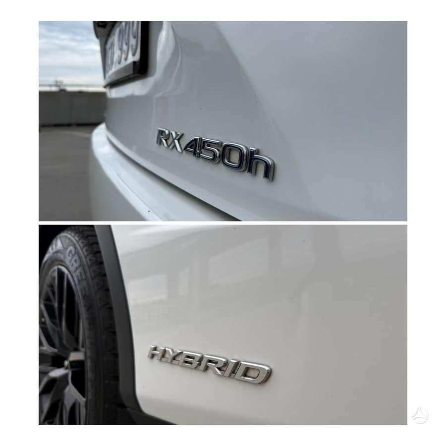 White Lexus RX 450h 2017 in Vilnius, with an engine capacity of 3.46 L and mileage of 93 thousand km for 30300 €, photo 31 on AUTOMOTO.COM.LV