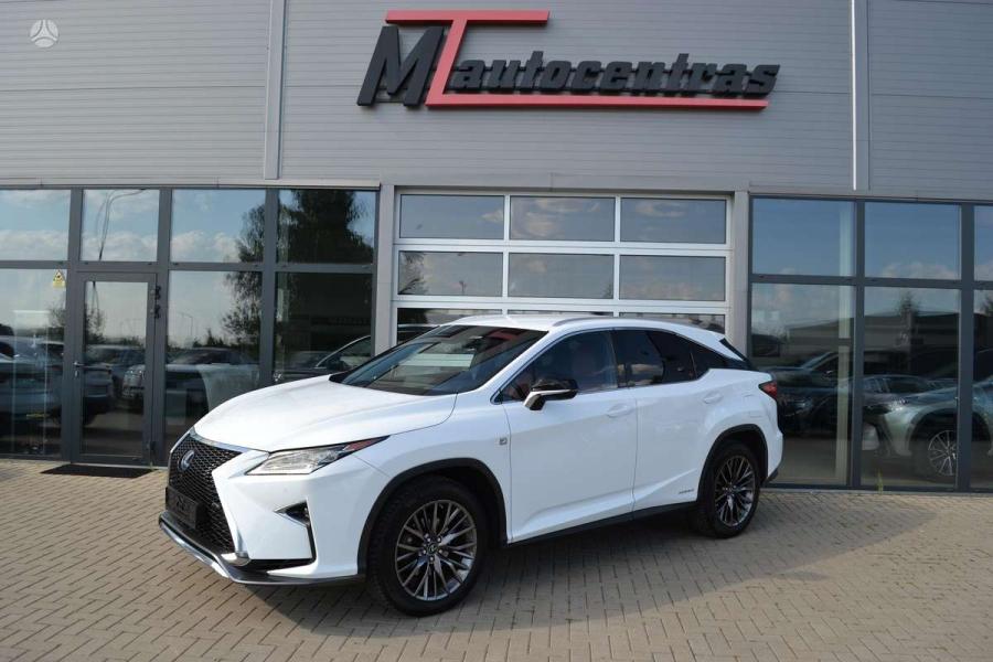 White Lexus RX 450h 2017 in Vilnius, with an engine capacity of 3.46 L and mileage of 154 thousand km for 31000 €, photo 1 on AUTOMOTO.COM.LV