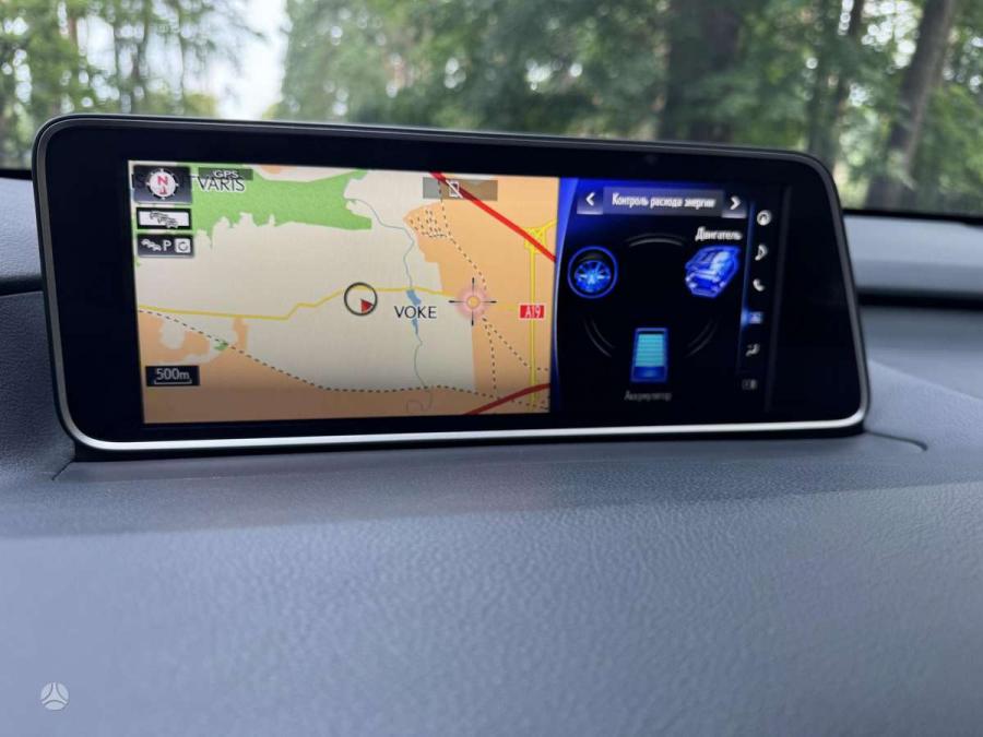 White Lexus RX 450h 2019 in Vilnius, with an engine capacity of 3.46 L and mileage of 347 thousand km for 23700 €, photo 28 on AUTOMOTO.COM.LV