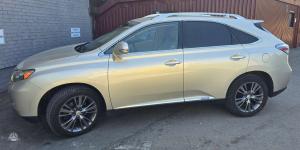 Yellow Lexus RX 450h 2011 in Vilnius, with an engine capacity of 3.46 L and mileage of 98 thousand km for 14700 €, photo  on AUTOMOTO.COM.LV
