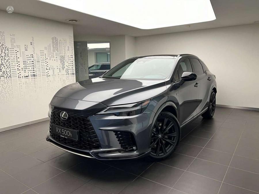 Pelēks Lexus RX 500h 2026 Kauņa, ar dzinēja tilpumu 2.39 L un nobraukumu 10 tūkst. km par 88000 €, foto 1 vietnē AUTOMOTO.COM.LV