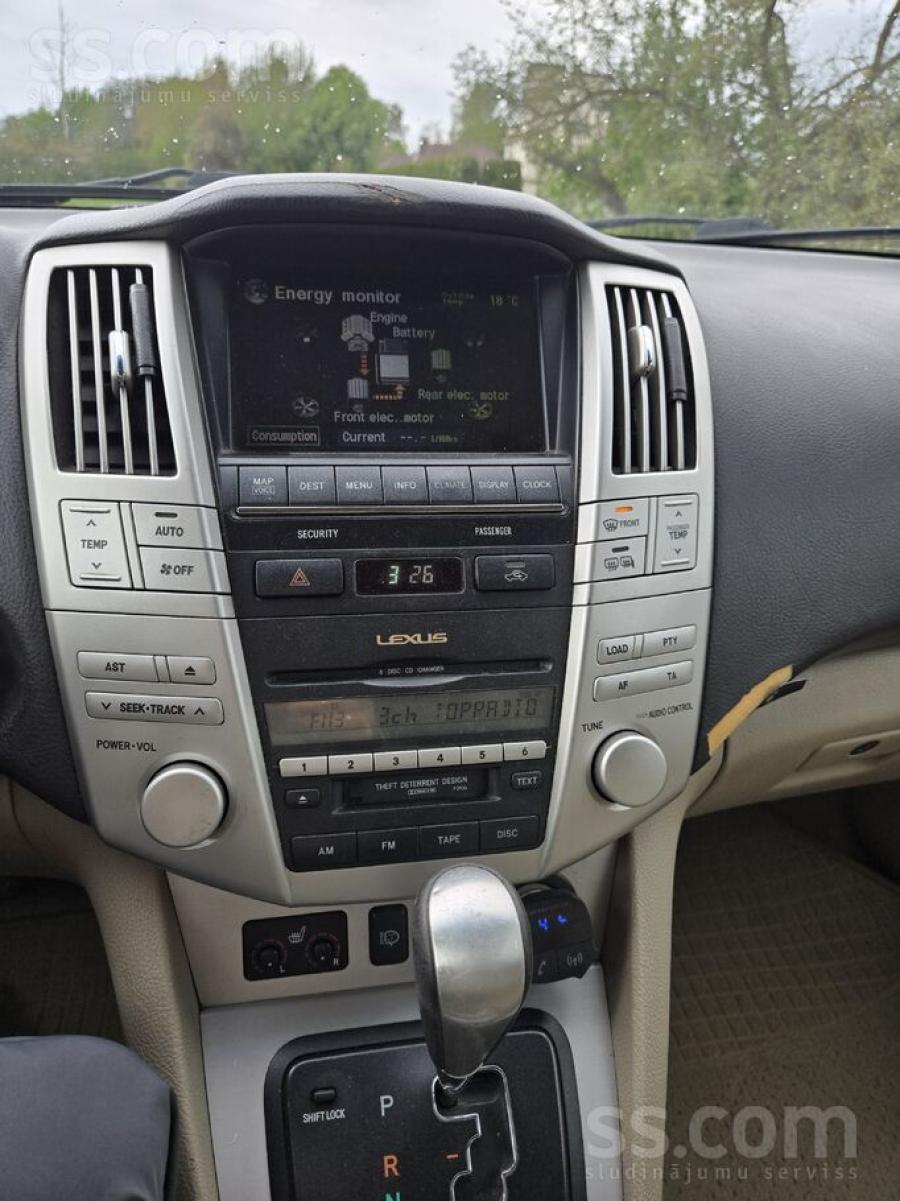Melns Lexus RX 2006 Rīga, ar dzinēja tilpumu 3.30 L un nobraukumu 412 tūkst. km par 3250 €, foto 6 vietnē AUTOMOTO.COM.LV