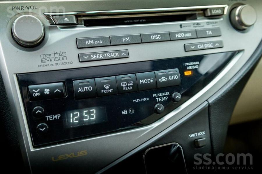 Melns Lexus RX 2010 Rīga, ar dzinēja tilpumu 3.50 L un nobraukumu 259 tūkst. km par 8990 €, foto 22 vietnē AUTOMOTO.COM.LV