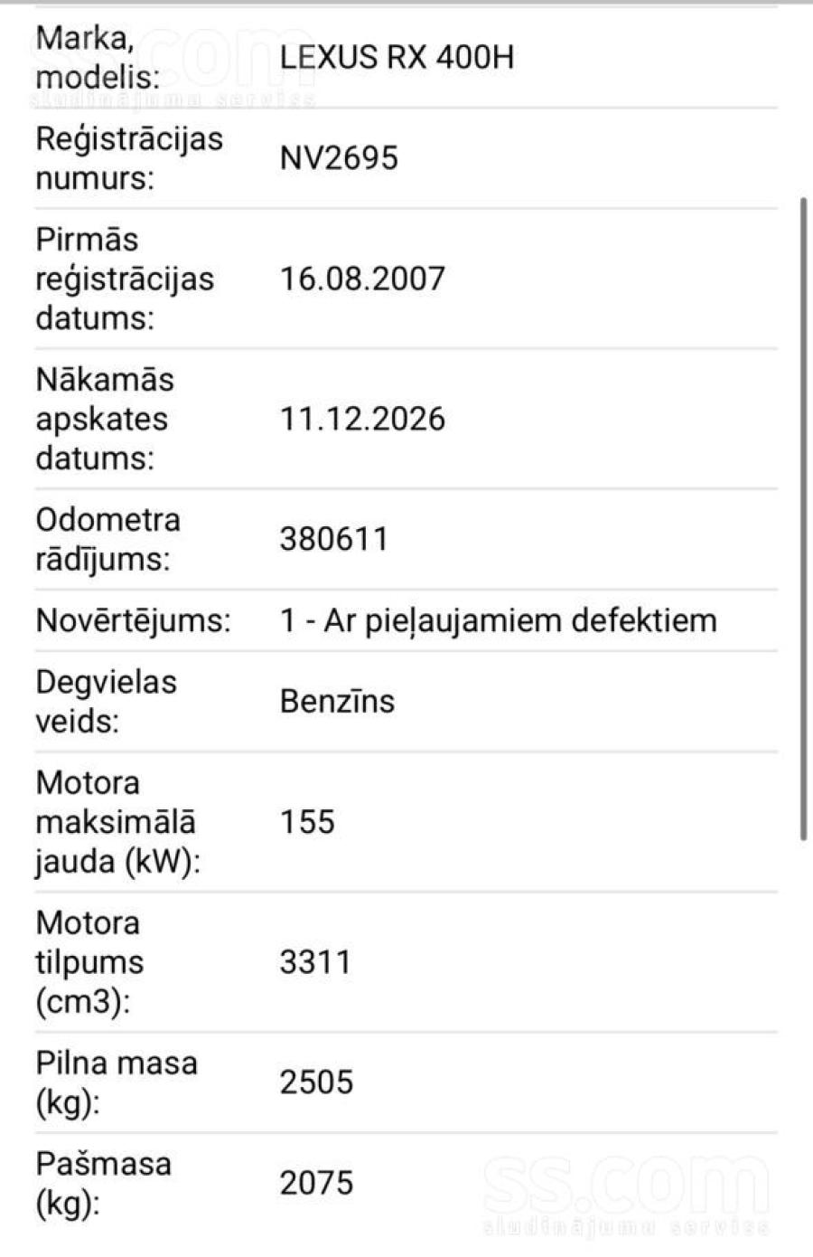 Zils Lexus RX 2007 Rīga, ar dzinēja tilpumu 3.30 L un nobraukumu 381 tūkst. km par 3900 €, foto 32 vietnē AUTOMOTO.COM.LV