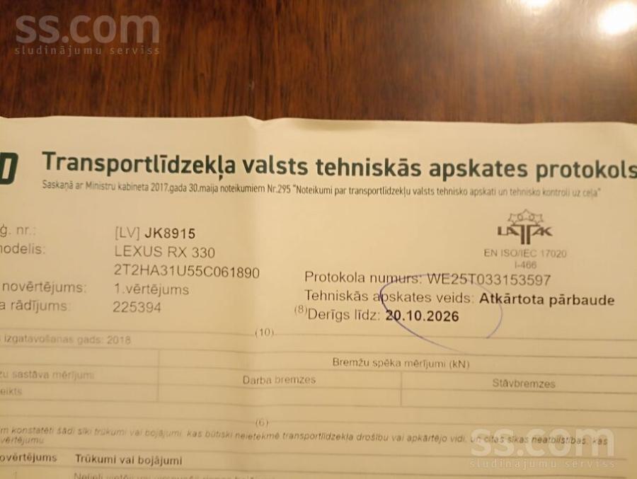 Pelēks Lexus RX 2005 Rīga, ar dzinēja tilpumu 3.30 L un nobraukumu 225 tūkst. km par 3300 €, foto 6 vietnē AUTOMOTO.COM.LV