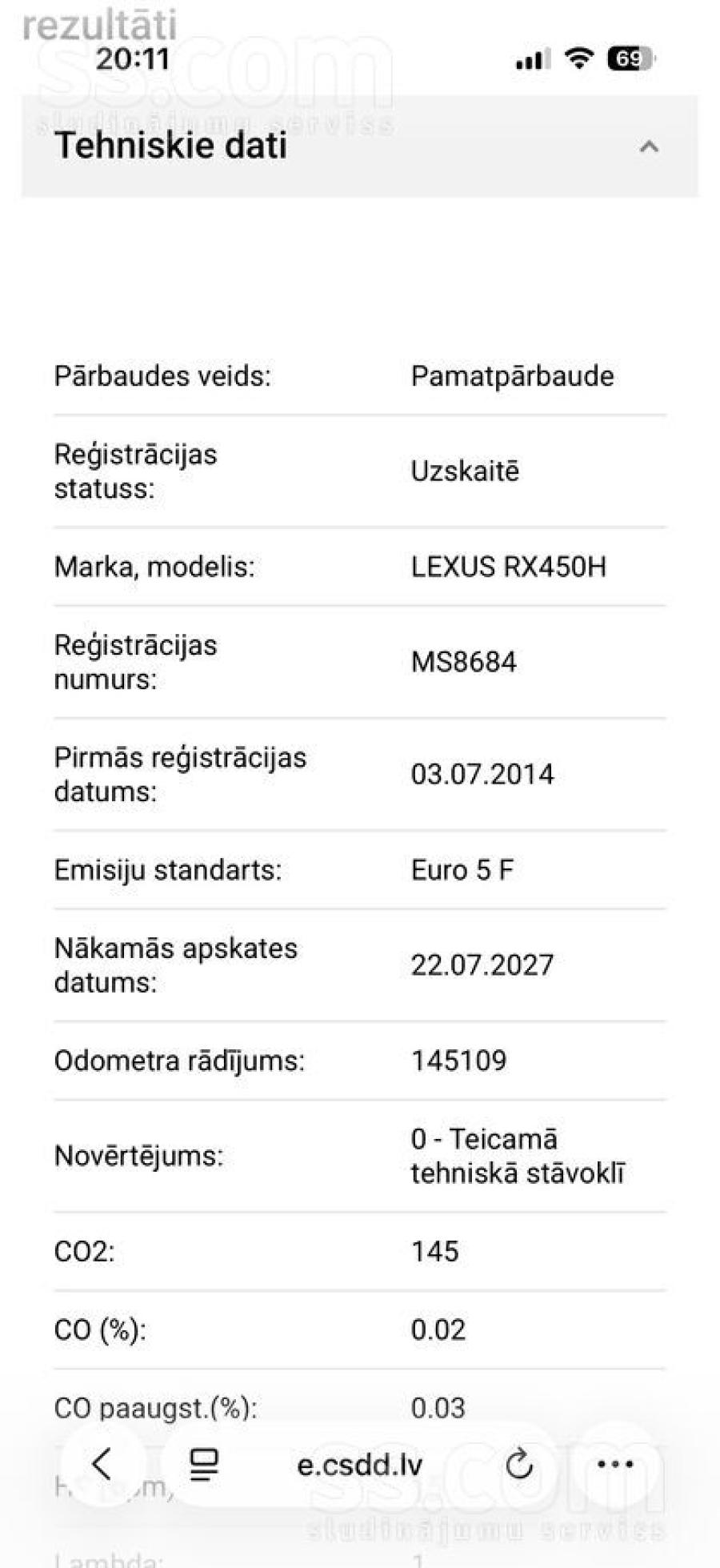White Lexus RX 2014 in Riga, with an engine capacity of 3.50 L and mileage of 145 thousand km for 20888 €, photo 18 on AUTOMOTO.COM.LV