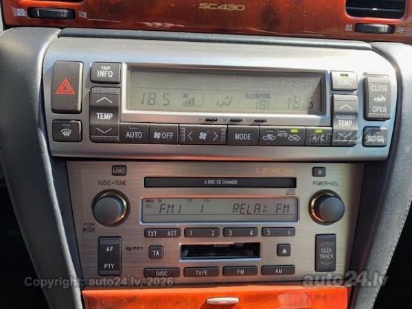 Sarkans Lexus SC 2001 Tallina, ar dzinēja tilpumu 4.30 L un nobraukumu 18 tūkst. km par 45000 €, foto 5 vietnē AUTOMOTO.COM.LV