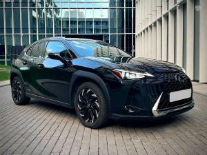 Melns Lexus UX 250h 2019 Viļņa, ar dzinēja tilpumu 2.00 L un nobraukumu 110 tūkst. km par 23870 €, foto  vietnē AUTOMOTO.COM.LV