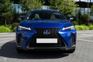 Zils Lexus UX 250h 2022 Viļņa, ar dzinēja tilpumu 1.99 L un nobraukumu 23 tūkst. km par 30999 €, foto  vietnē AUTOMOTO.COM.LV