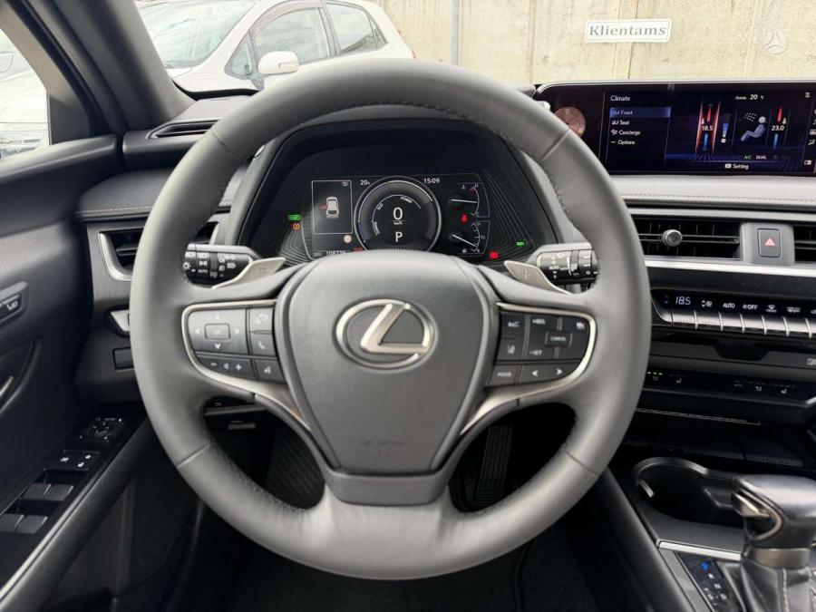 Grey Lexus UX 250h 2019 in Vilnius, with an engine capacity of 1.99 L and mileage of 108 thousand km for 23700 €, photo 20 on AUTOMOTO.COM.LV