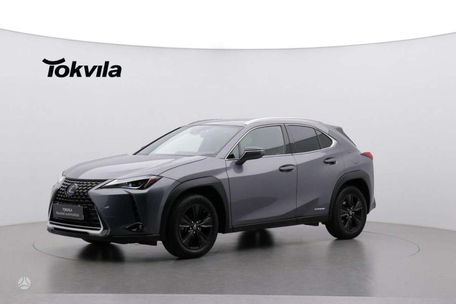 Grey Lexus UX 250h 2021 in Vilnius, with an engine capacity of 1.99 L and mileage of 120 thousand km for 24400 €, photo 1 on AUTOMOTO.COM.LV