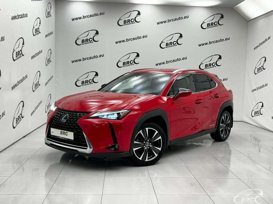 Sarkans Lexus UX 250h 2022 Viļņa, ar dzinēja tilpumu 1.99 L un nobraukumu 52 tūkst. km par 25900 €, foto 1 vietnē AUTOMOTO.COM.LV