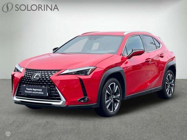 Red Lexus UX 250h 2023 in Klaipeda, with an engine capacity of 1.99 L and mileage of 32 thousand km for 29900 €, photo 1 on AUTOMOTO.COM.LV