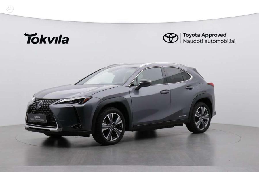 Grey Lexus UX 300e 2022 in Vilnius, with an engine capacity of 0.00 L and mileage of 8 thousand km for 26900 €, photo 1 on AUTOMOTO.COM.LV