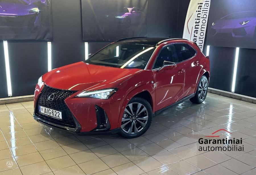 Red Lexus UX 300h 2024 in Vilnius, with an engine capacity of 1.99 L and mileage of 6 thousand km for 42550 €, photo 1 on AUTOMOTO.COM.LV