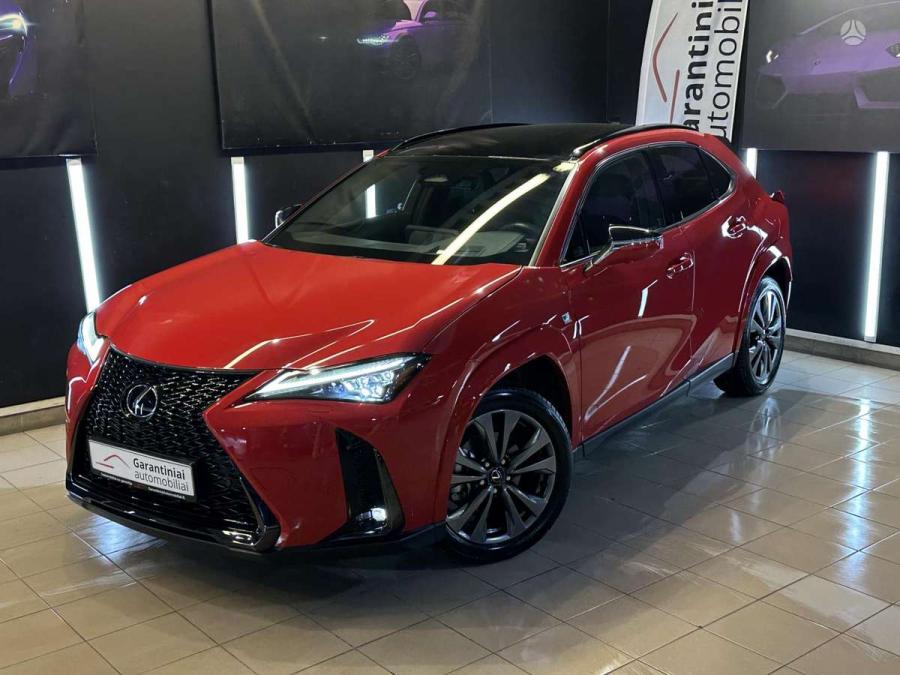 Red Lexus UX 300h 2024 in Vilnius, with an engine capacity of 2.00 L and mileage of 4 thousand km for 40750 €, photo 1 on AUTOMOTO.COM.LV