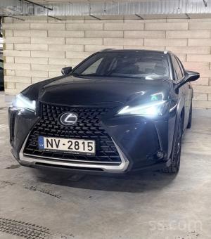 Black Lexus UX 2021 in Riga, with an engine capacity of 2.00 L and mileage of 56 thousand km for 23500 €, photo  on AUTOMOTO.COM.LV