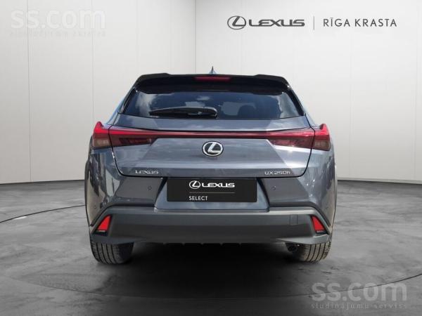 Grey Lexus UX 2023 in Riga, with an engine capacity of 2.00 L and mileage of 40 thousand km for 28700 €, photo 4 on AUTOMOTO.COM.LV