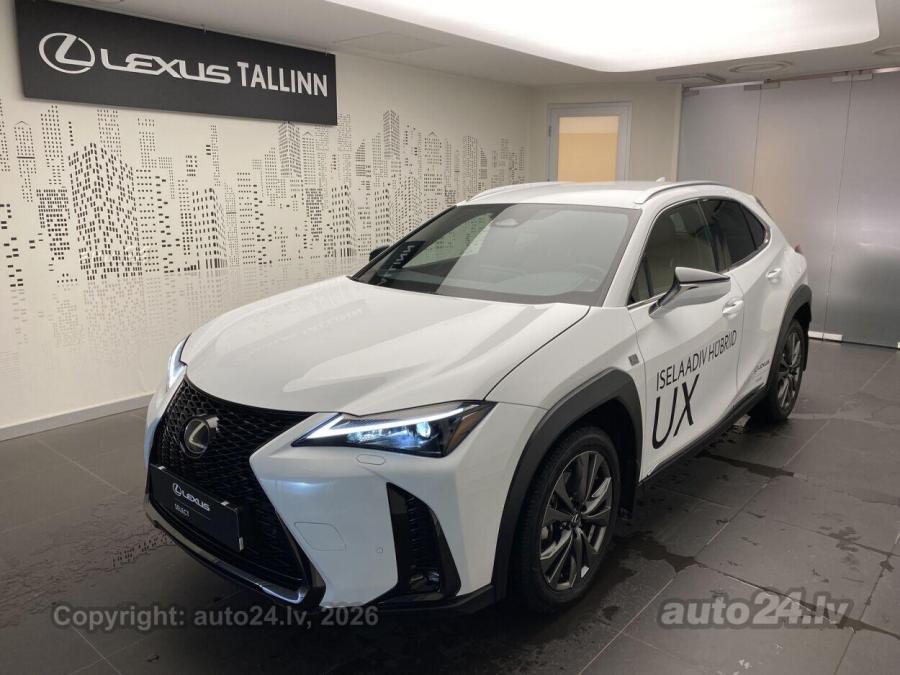 White Lexus UX 2025 in Tallinn, with an engine capacity of 2.00 L and mileage of 7 thousand km for 46900 €, photo 1 on AUTOMOTO.COM.LV